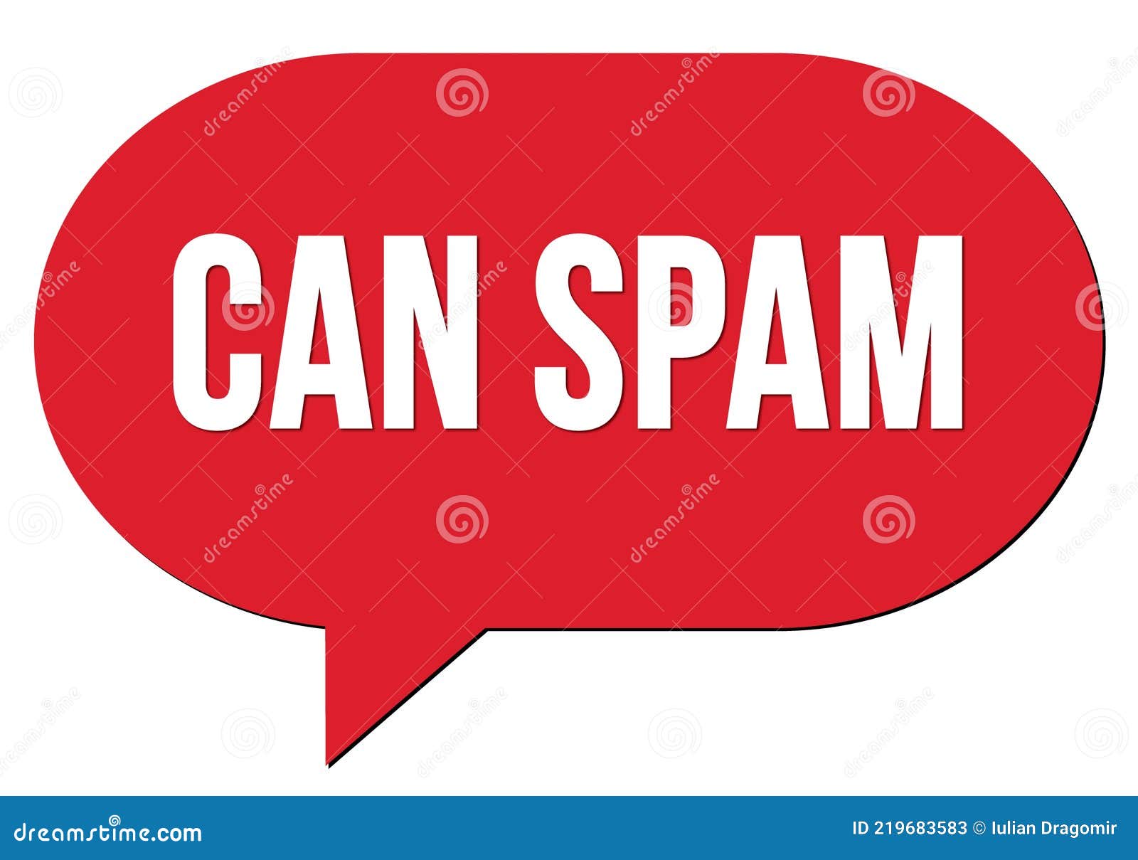 CAN SPAM Text Written in a Red Speech Bubble Stock Illustration ...