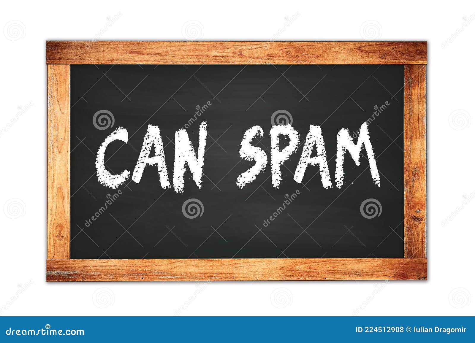 CAN SPAM Text Written on Wooden Frame School Blackboard Stock Photo ...