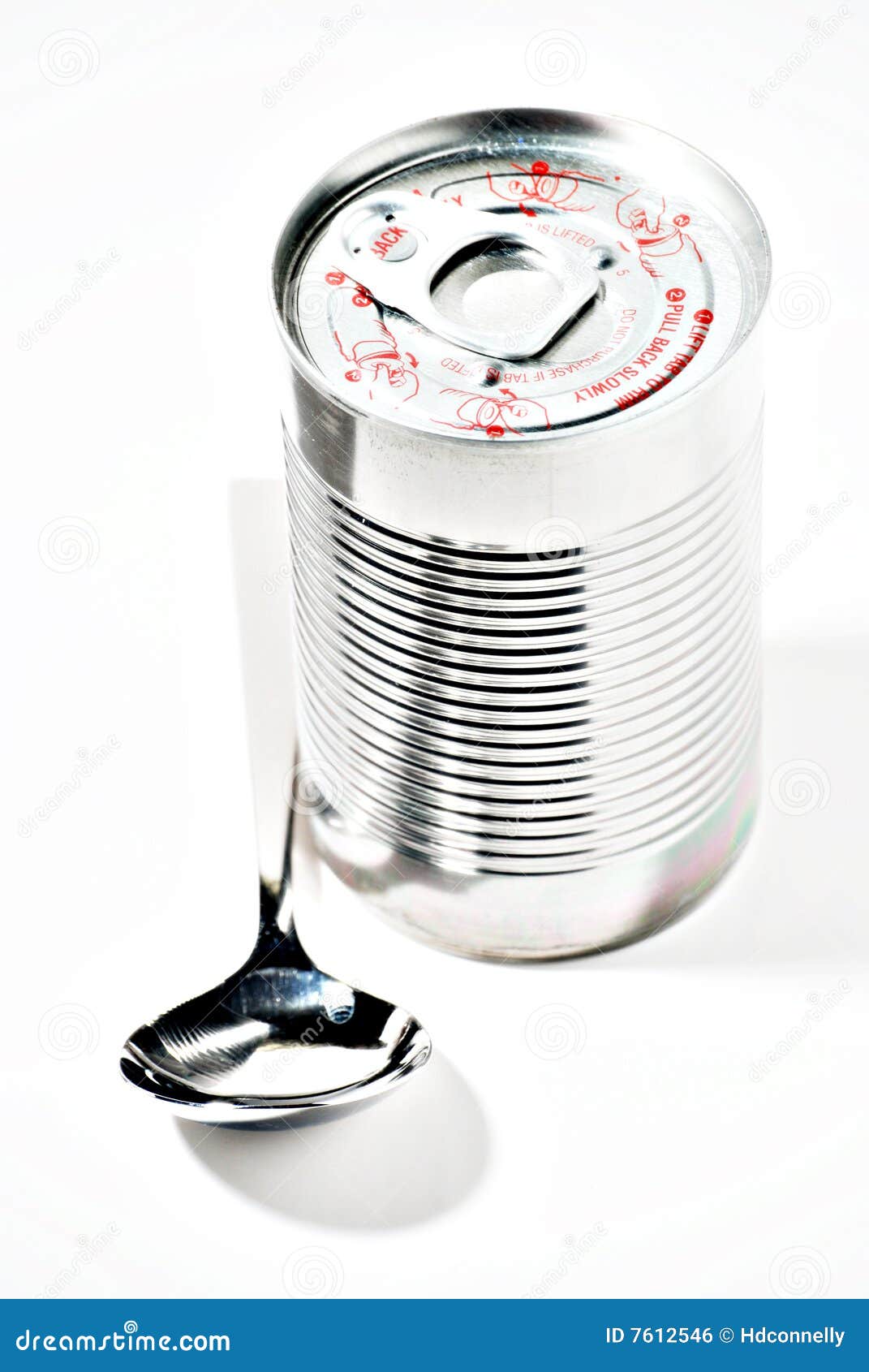 Can and spoon stock photo. Image of white, soup, isolated - 7612546