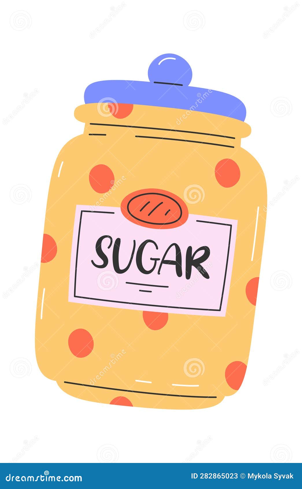 Can with Sugar stock vector. Illustration of vector - 282865023