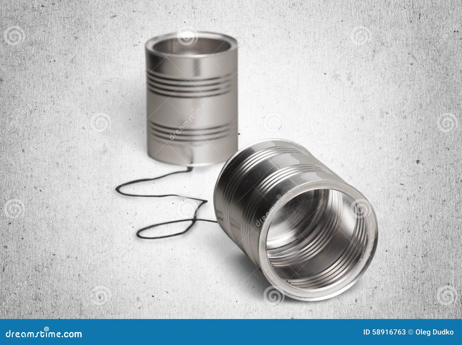 Can Telephone stock image. Image of objects, string, communication ...