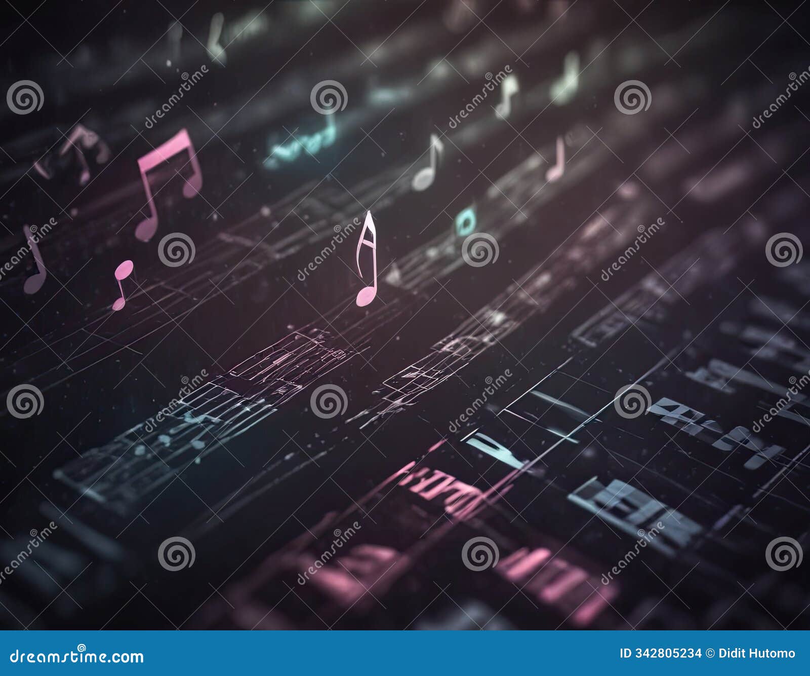 Music Notes Background, Wallpaper Music Notes. Stock Illustration ...