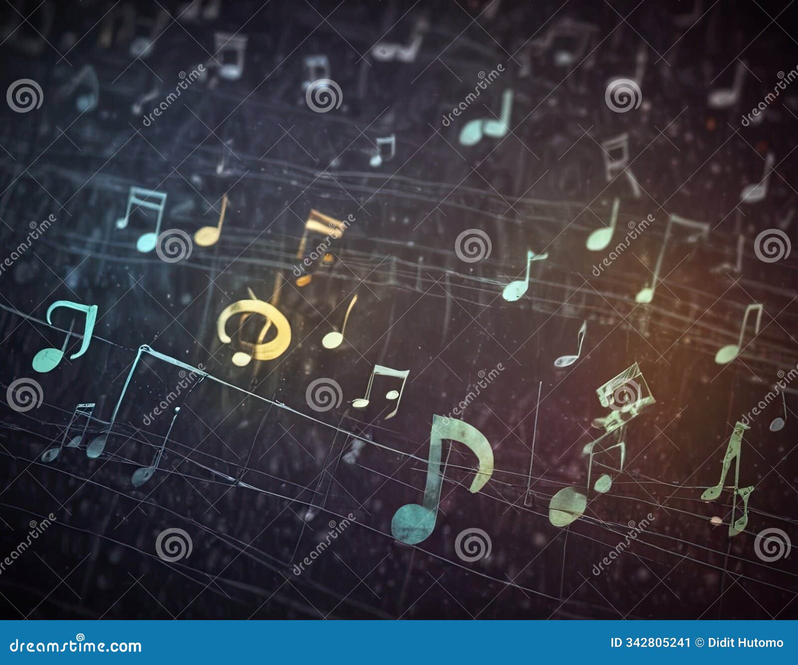 Music Notes Background, Wallpaper Music Notes. Stock Illustration ...