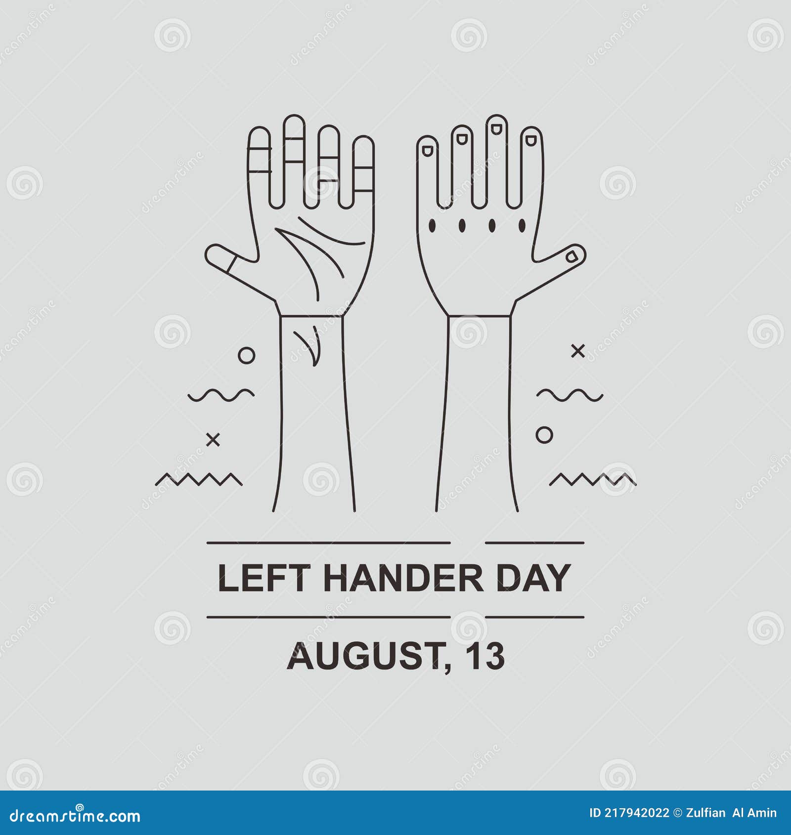 Two Left Hands Illustration Design. Stock Vector - Illustration of ...