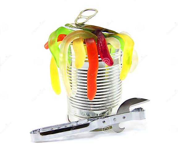 Can of Worms stock image. Image of worms, jello, sweets - 48033783