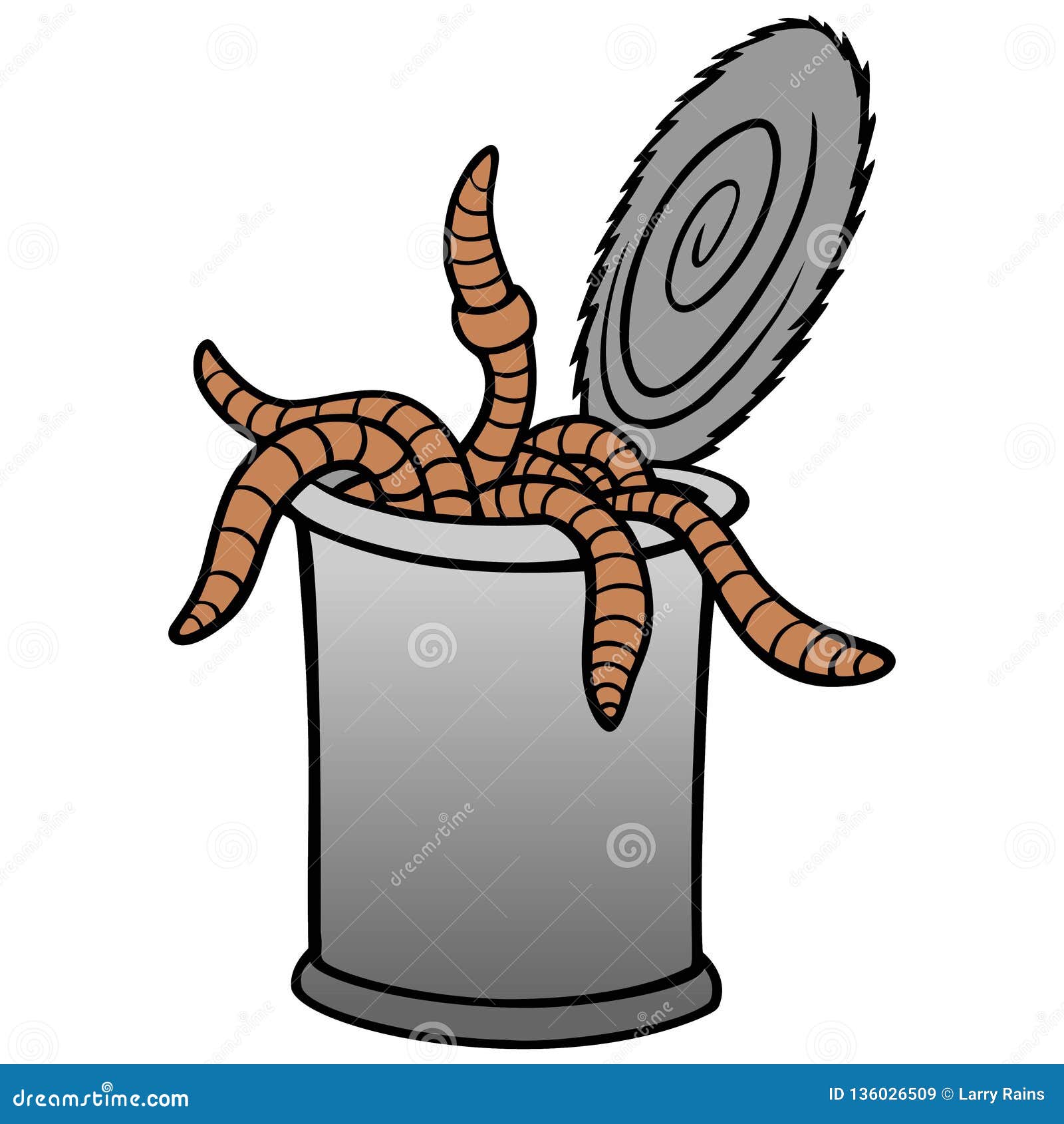 Can of Worms stock vector. Illustration of schoolbook - 136026509