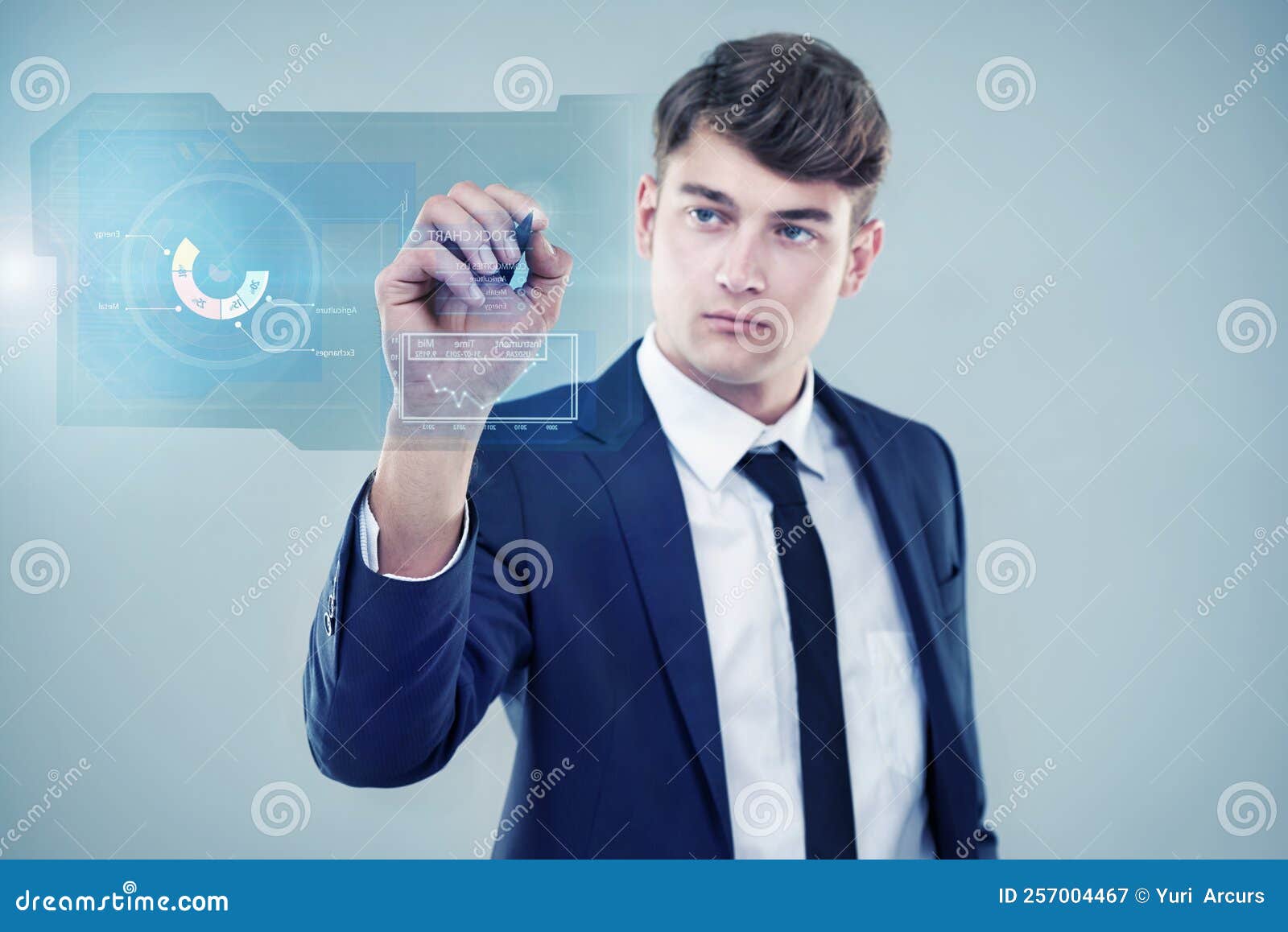 We Can Write Our Own Future...a Handsome Young Businessman Using a ...