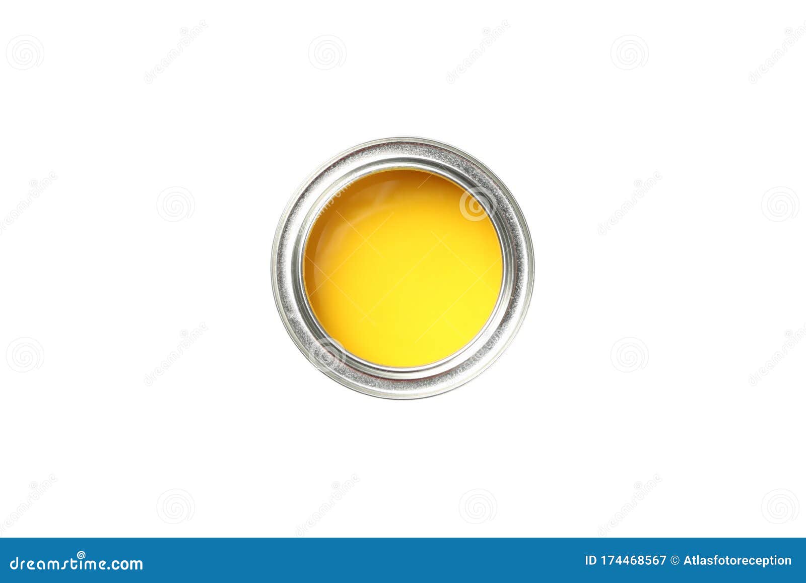 Can of Yellow Paint Isolated on Background Stock Image - Image of ...