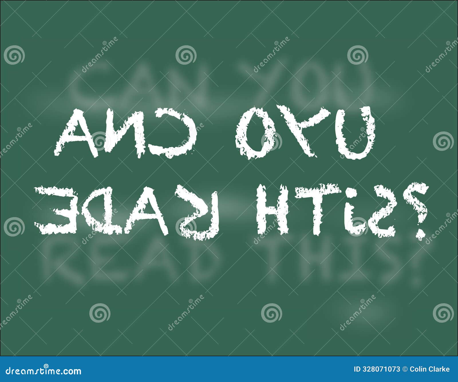 Can You Read this - Blackboard-type Graphic Stock Illustration ...