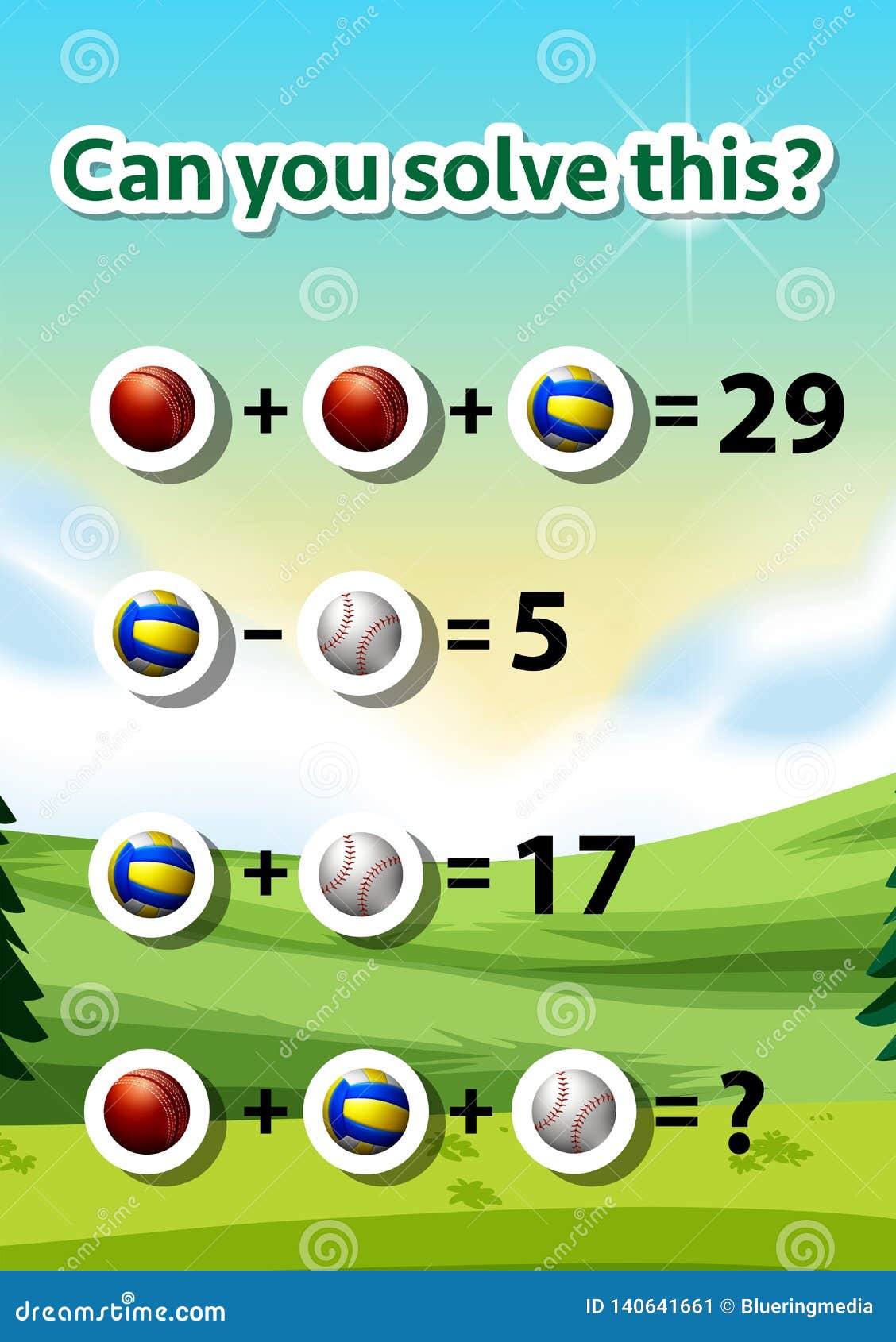 Can You Solve this Worksheet Stock Vector - Illustration of clip, exam ...