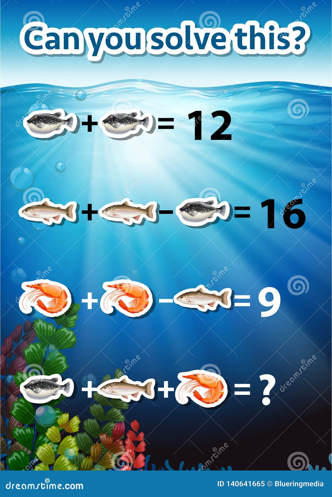 Can You Solve this Worksheet Stock Vector - Illustration of learning ...