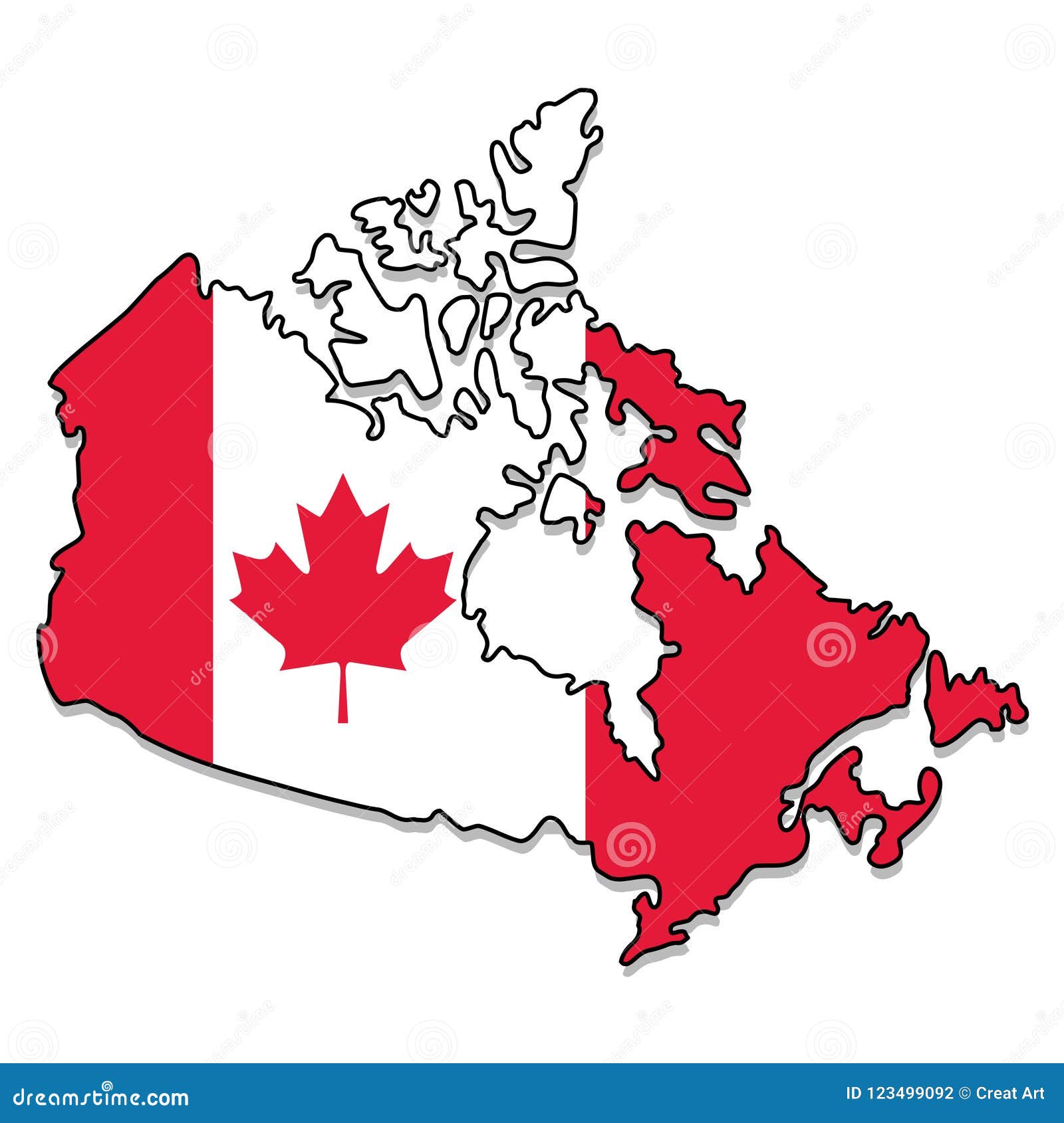 Canadá Mapa Del Ejemplo Del Vector De Canadá Ilustración del Vector ...