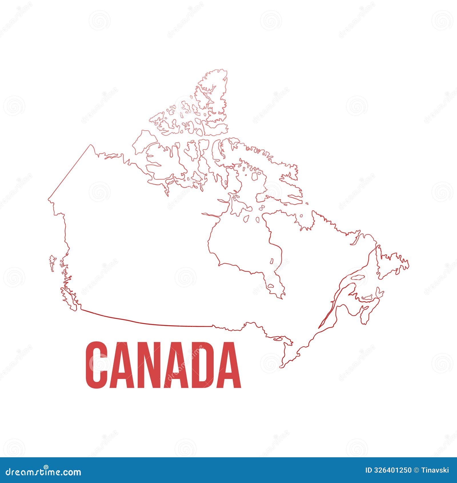 Canada abstract map stock vector. Illustration of national - 326401250