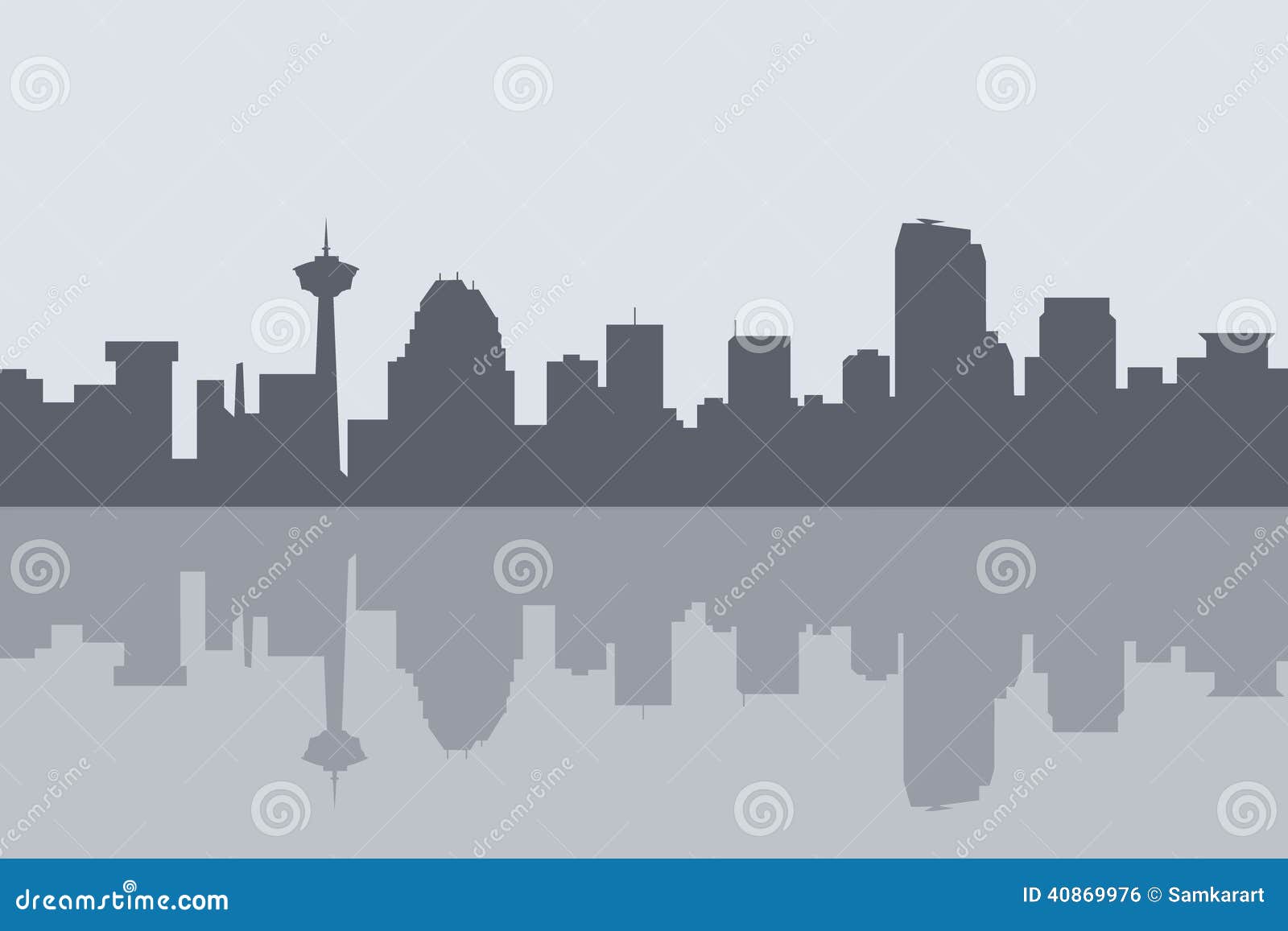 Canada City Skyline -vector Stock Vector - Illustration of grey ...