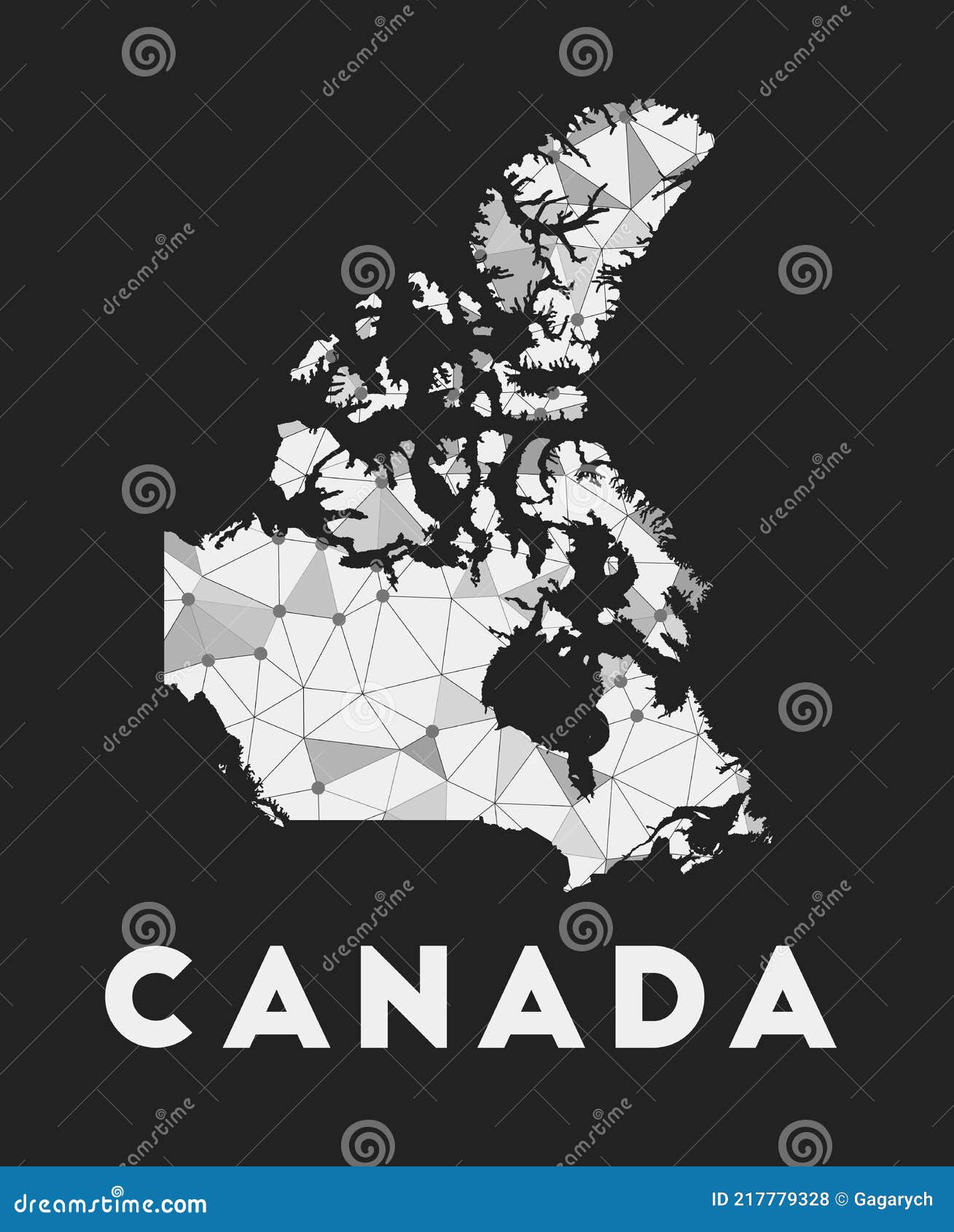 Canada - Communication Network Map of Country. Stock Vector ...