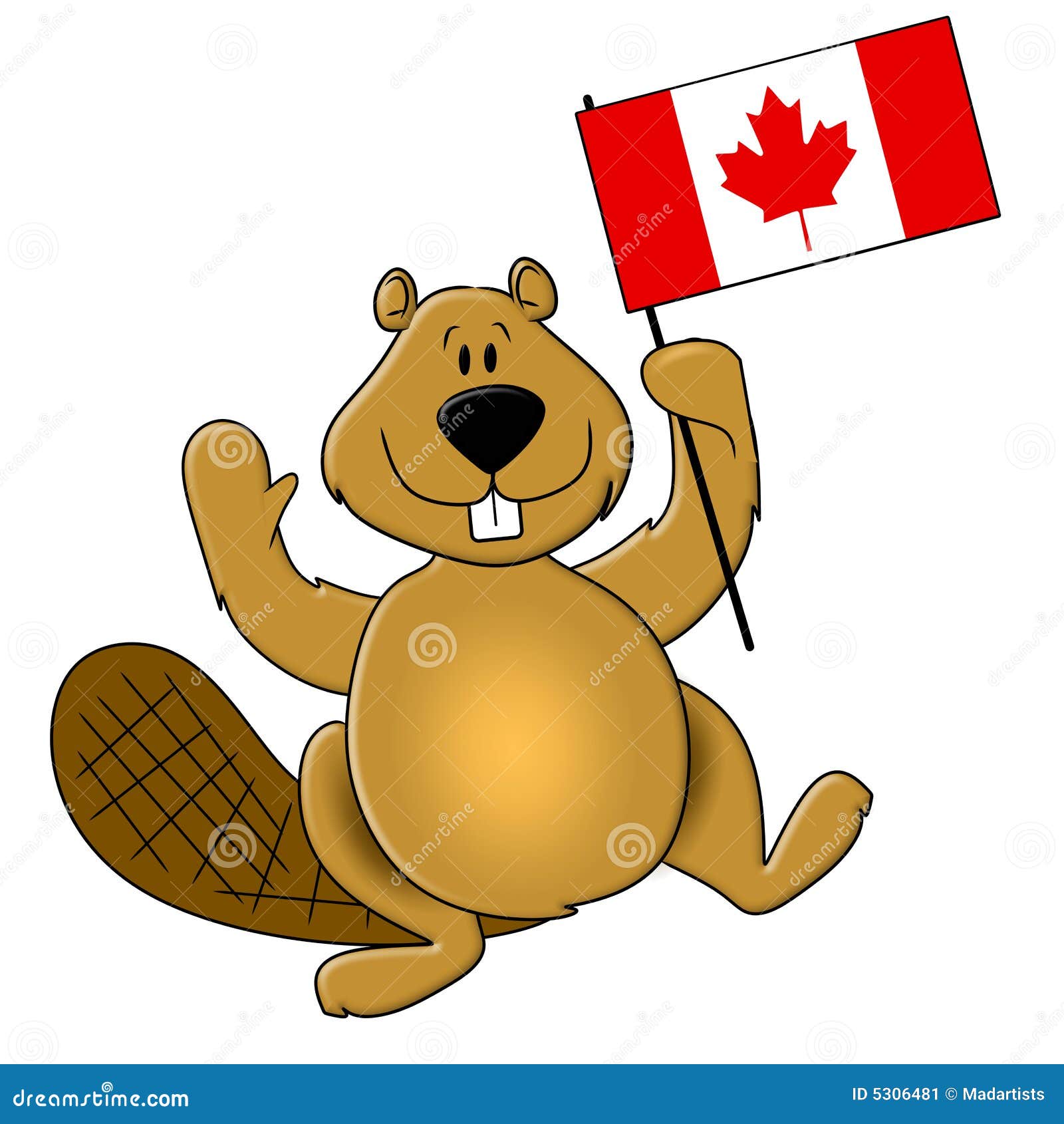 Canada Day Beaver Holding Flag Stock Illustrations – 35 Canada Day ...