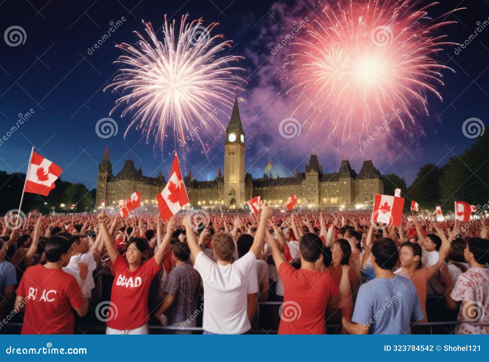 Canada Day Celebration Spectacle: Iconic Festivities with Fireworks ...