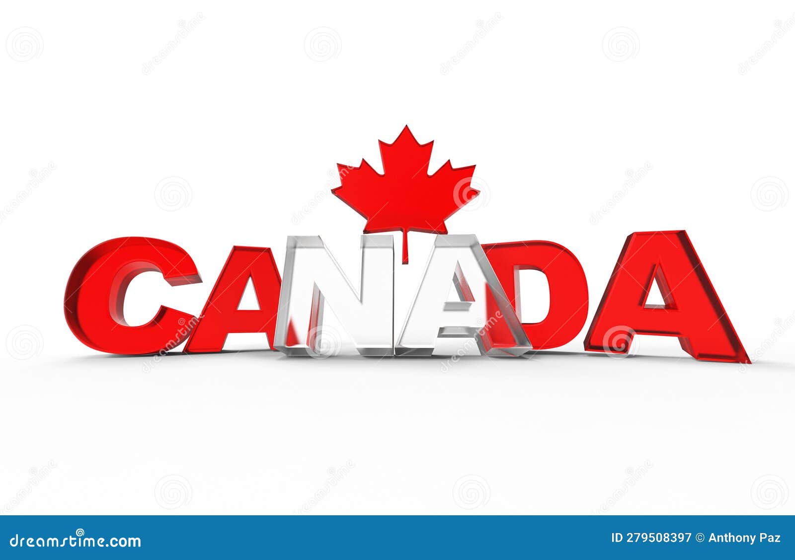 Canada Day 3D Render Illustration Isolated on White Background with ...
