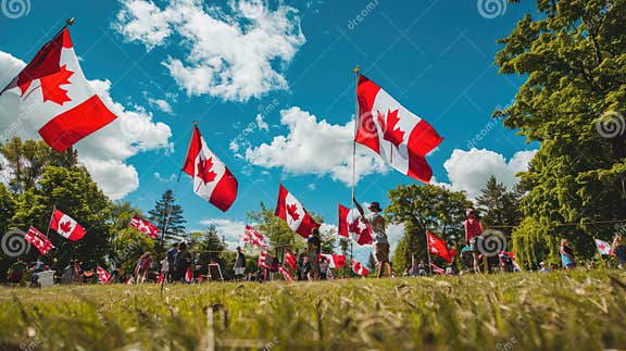 Canada Day or Dominion Day Celebration. Stock Image - Image of wind ...