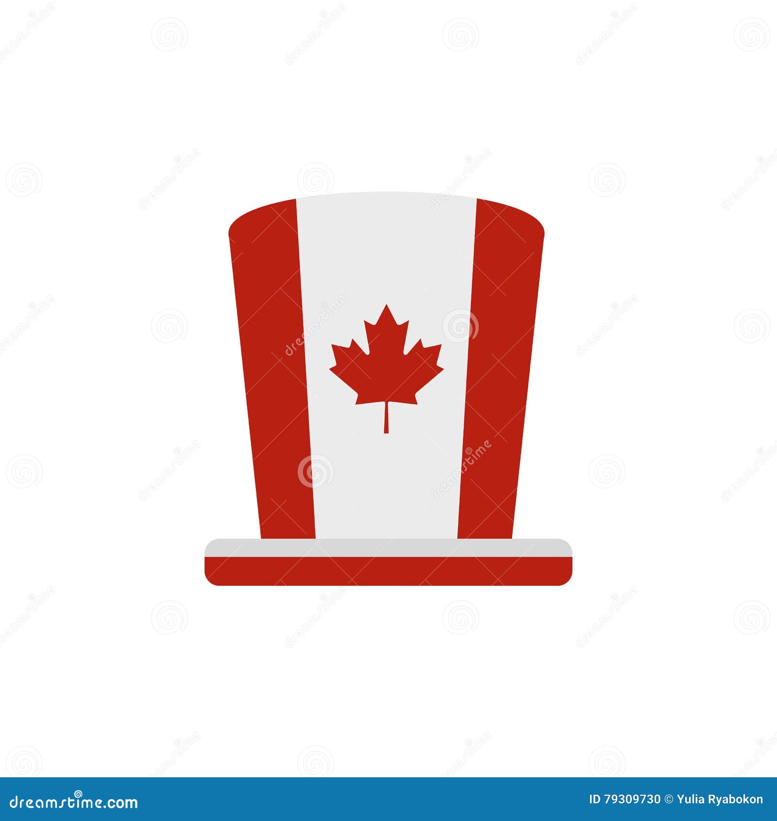 Canada Day Hat Icon, Flat Style Stock Vector - Illustration of parade ...