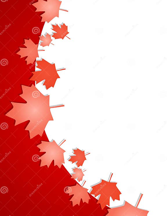 Canada Day Maple Leaf Border Stock Illustration - Illustration of ...