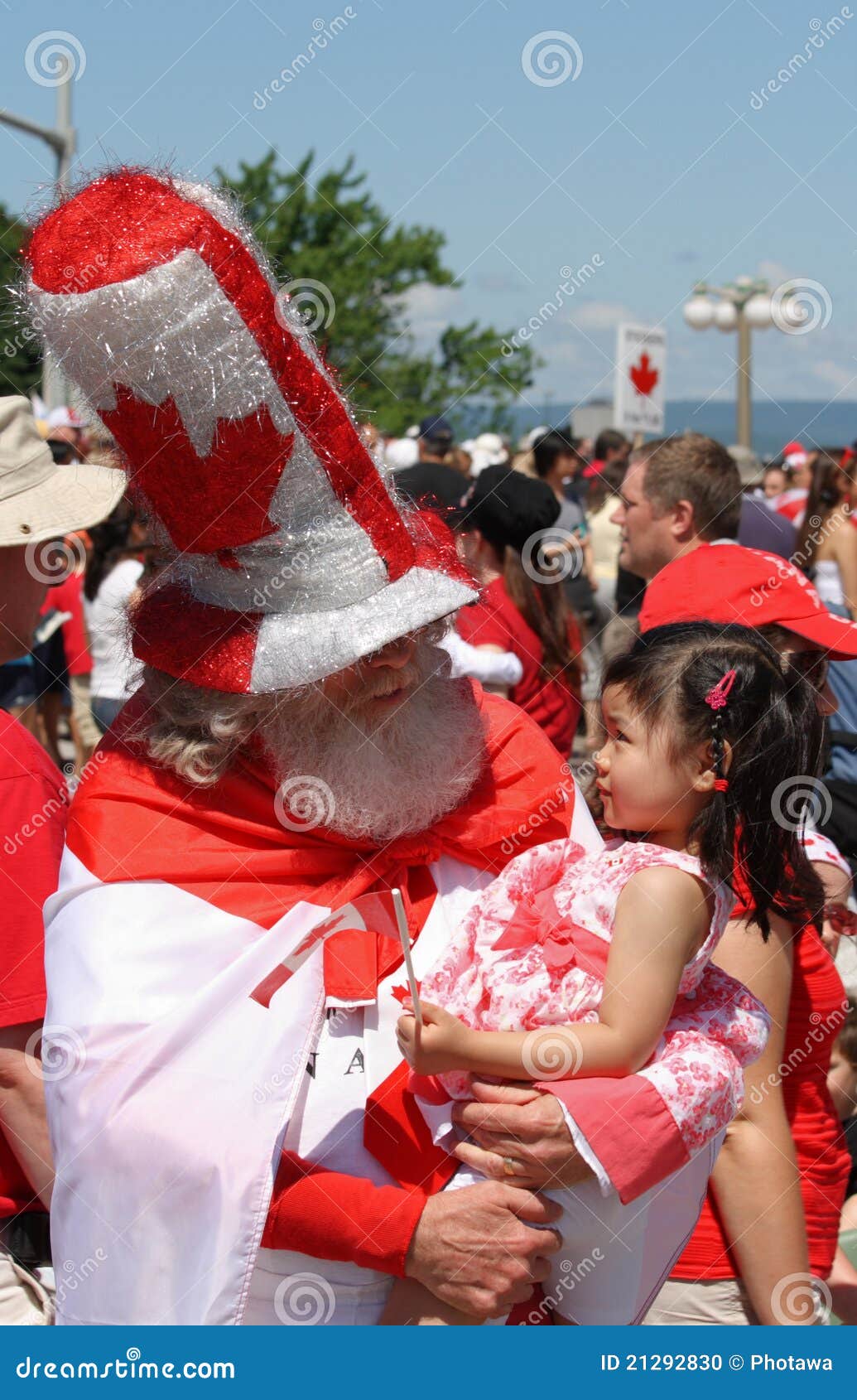 Canada Day Santa with Child Editorial Image - Image of national ...
