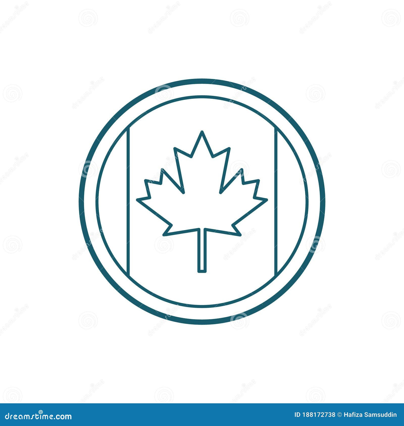 A Canada Emblem Illustration. Stock Vector - Illustration of crest ...