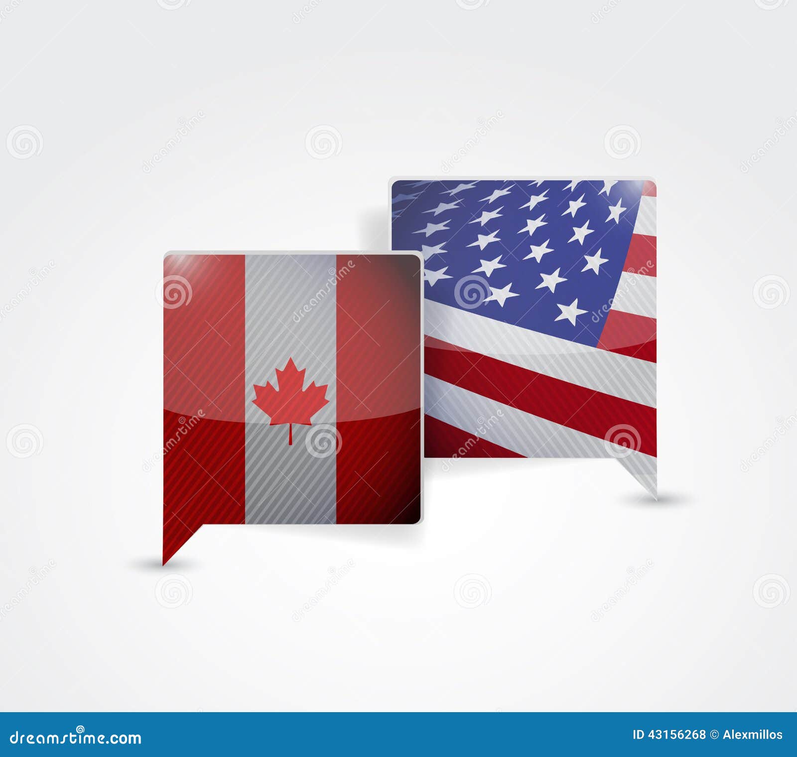 Canada Et Nous Illustration De Communication Illustration Stock ...
