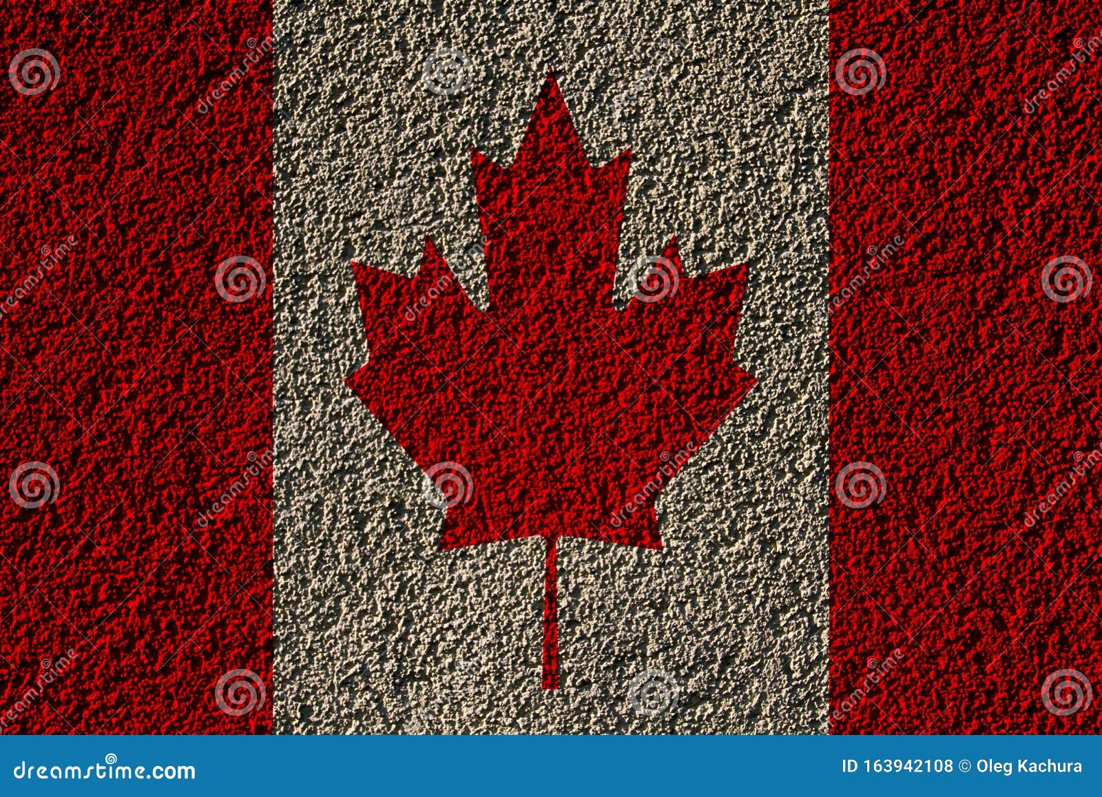 Canada Flag on a Background Wall Texture. the Concept of Design ...