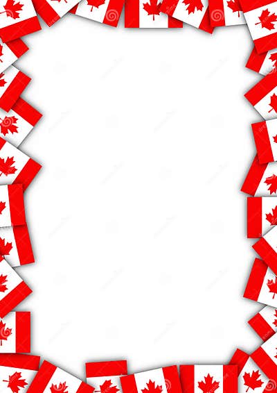 Canada flag border stock illustration. Illustration of graphic - 29365024