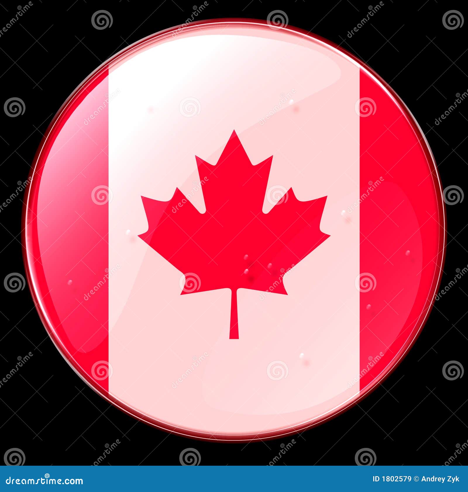 Canada Flag Button stock illustration. Illustration of button - 1802579