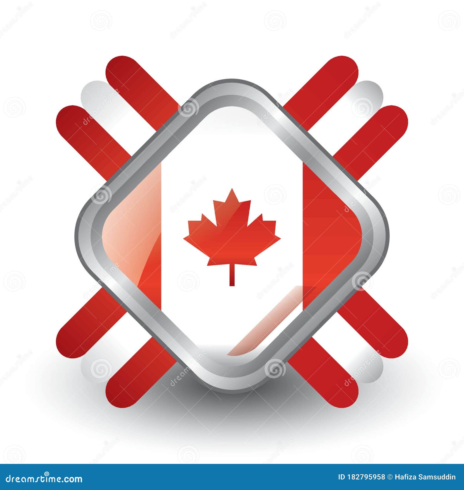 Canada flag button design stock vector. Illustration of maple - 182795958
