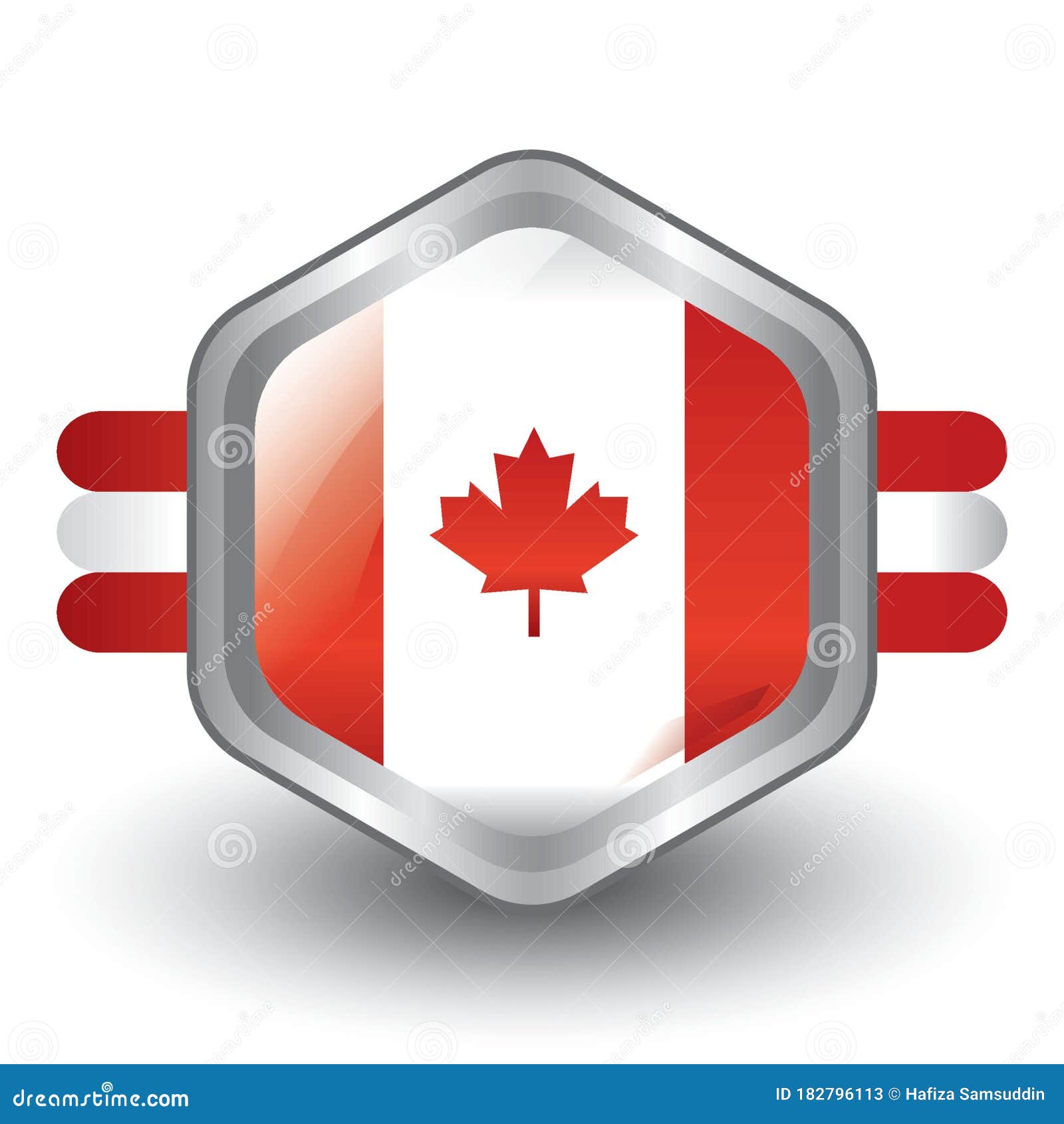 Canada flag button design stock vector. Illustration of canada - 182796113