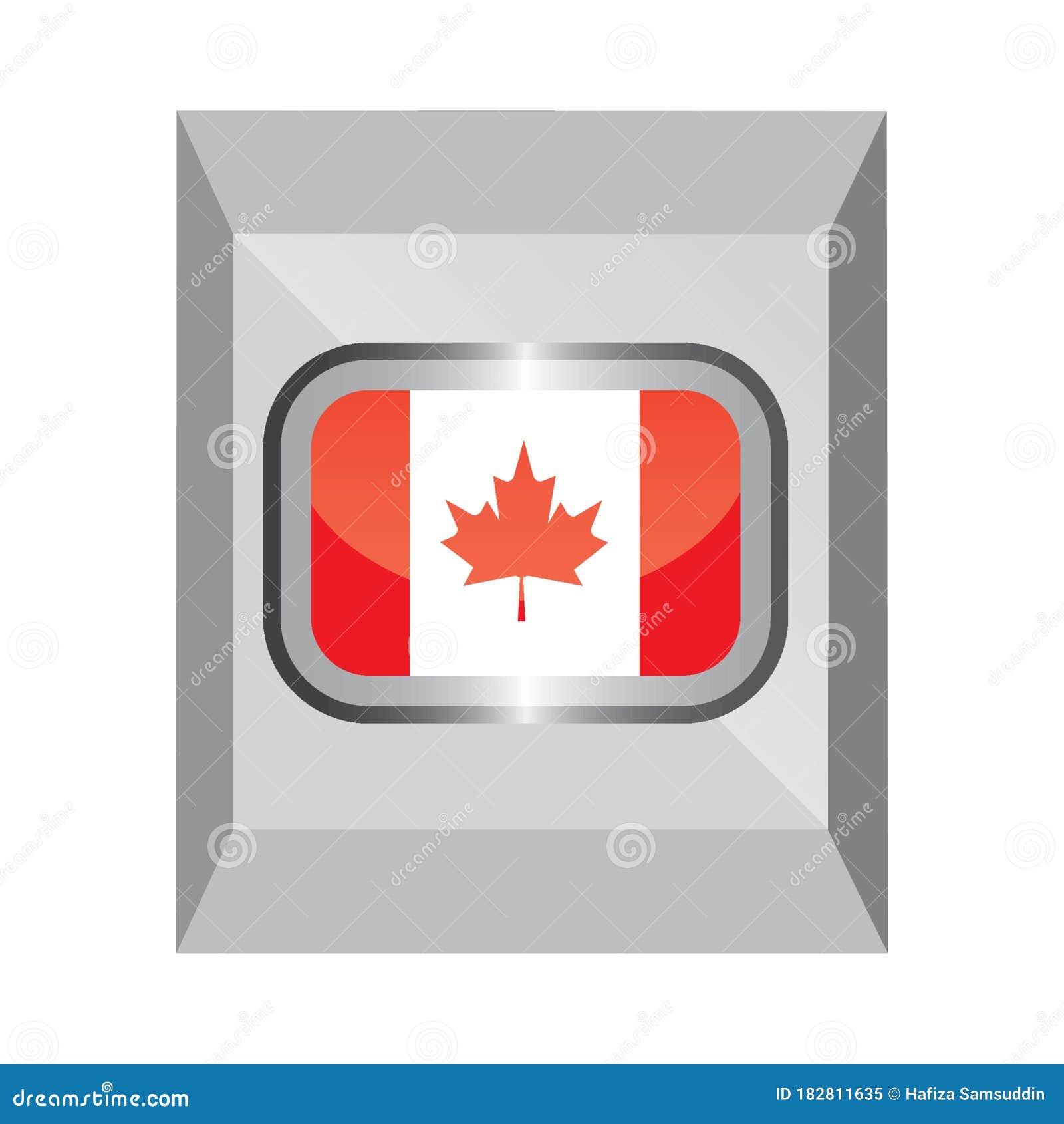 Canada flag button design stock vector. Illustration of glassy - 182811635