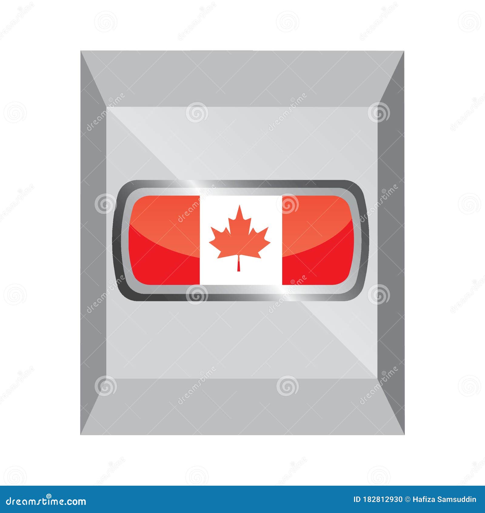 Canada flag button design stock vector. Illustration of symbolics ...