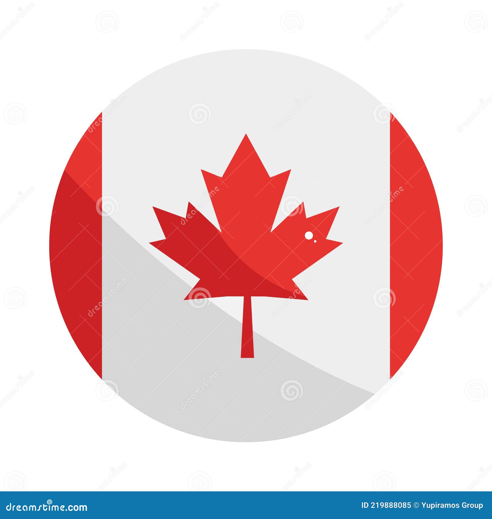 Canada flag button stock vector. Illustration of icon - 219888085