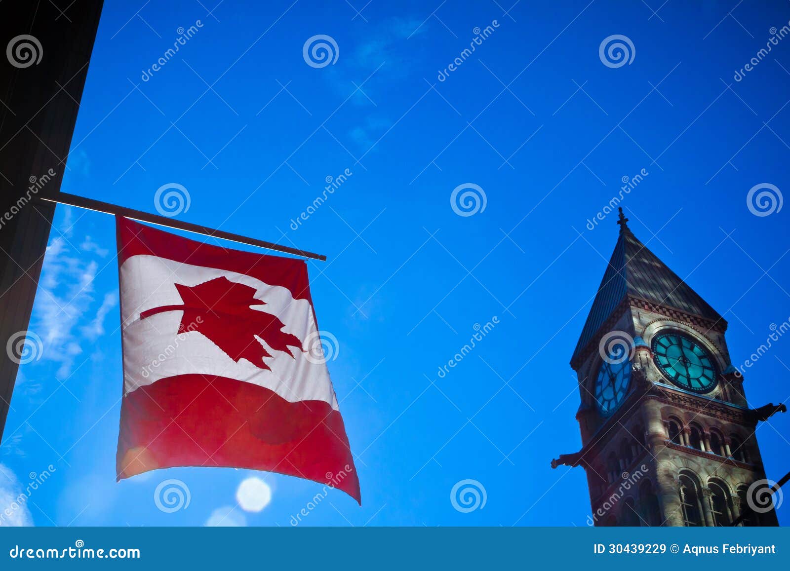 Canada flag stock image. Image of building, city, flag - 30439229