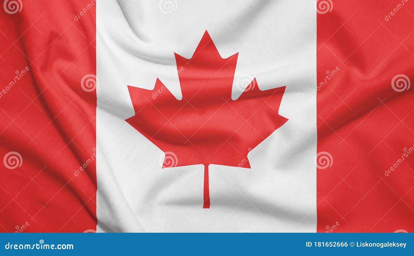 Canada Flag with Fabric Texture Stock Illustration - Illustration of ...