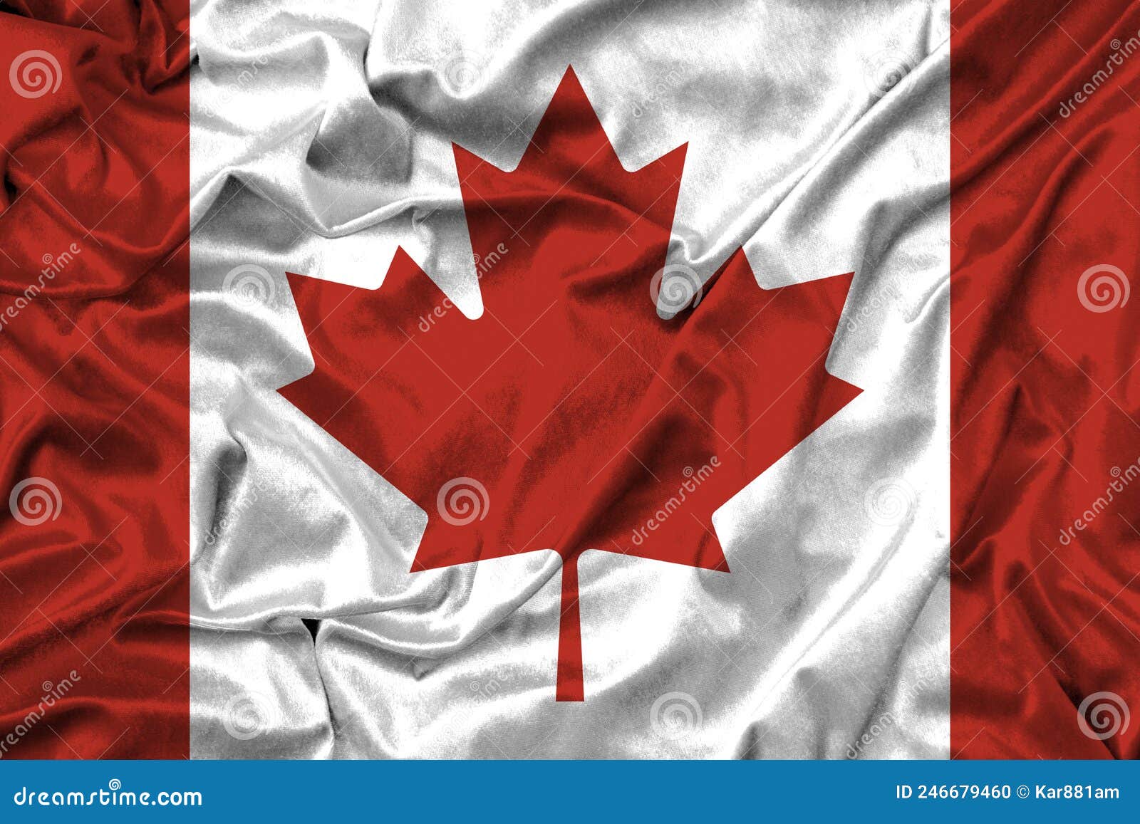 Canada Flag on Fabric Texture. 3d Work and 3d Image Stock Illustration ...