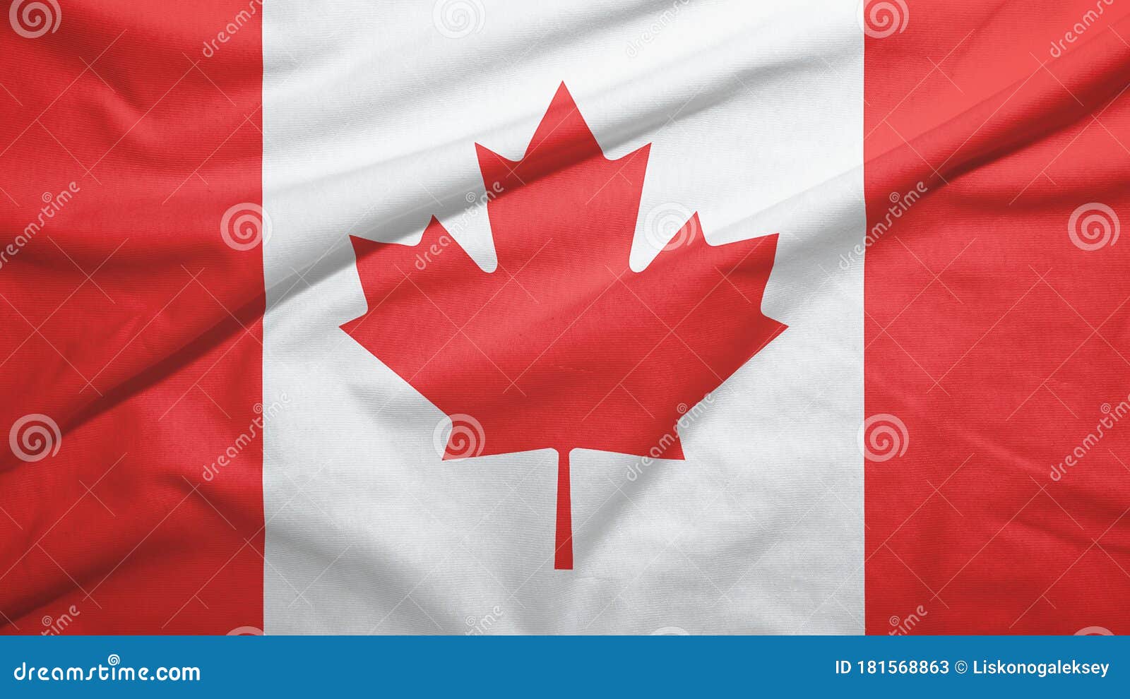 Canada Flag with Fabric Texture Stock Image - Image of full ...
