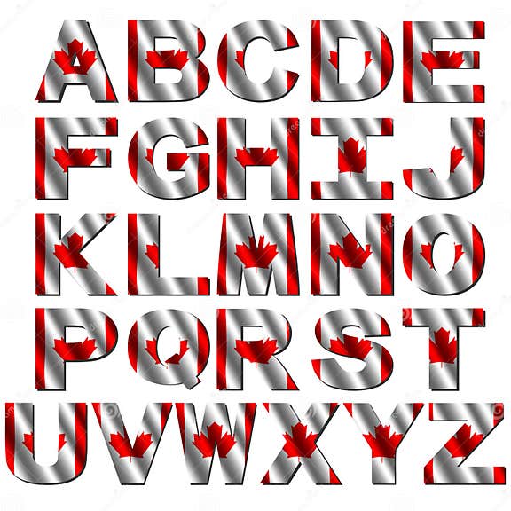 Canada Flag Font Illustration Stock Illustration - Illustration of ...