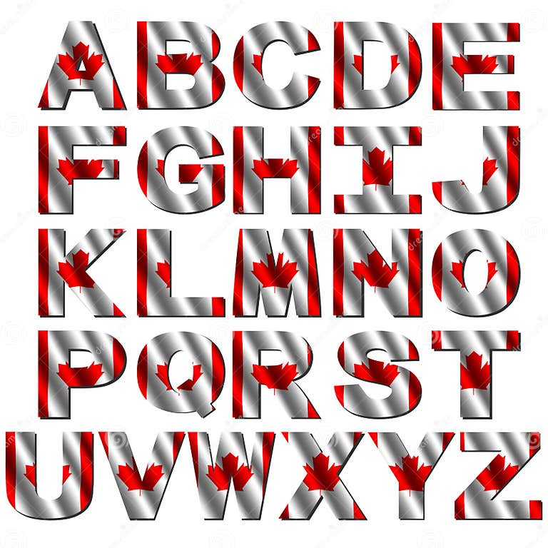 Canada Flag Font Illustration Stock Illustration - Illustration of ...