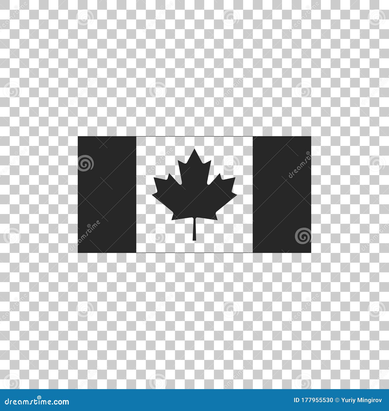 Canada Flag Icon Isolated on Transparent Background Stock Vector ...