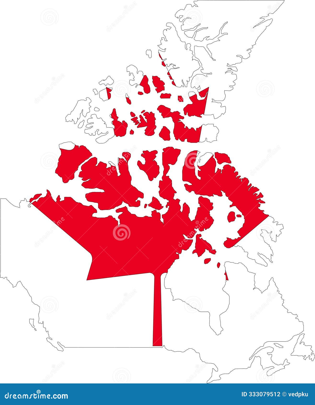 Canada Flag in Map, Canada Map with Flag, Country Map, Canada Map with ...