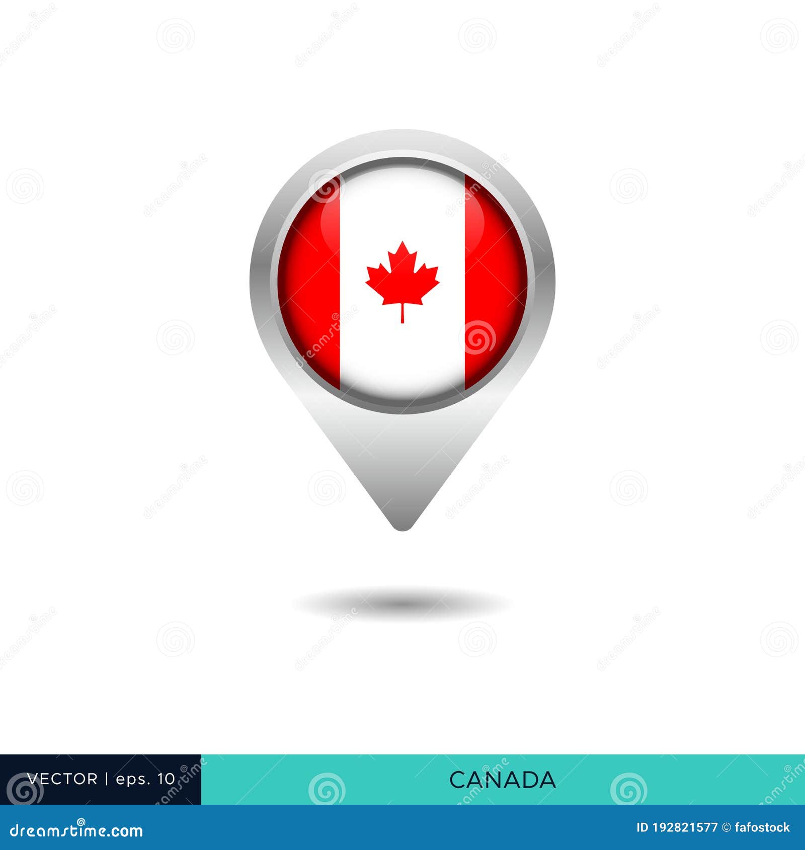 Canada Flag Map Pin Vector Design Template. Stock Vector - Illustration ...