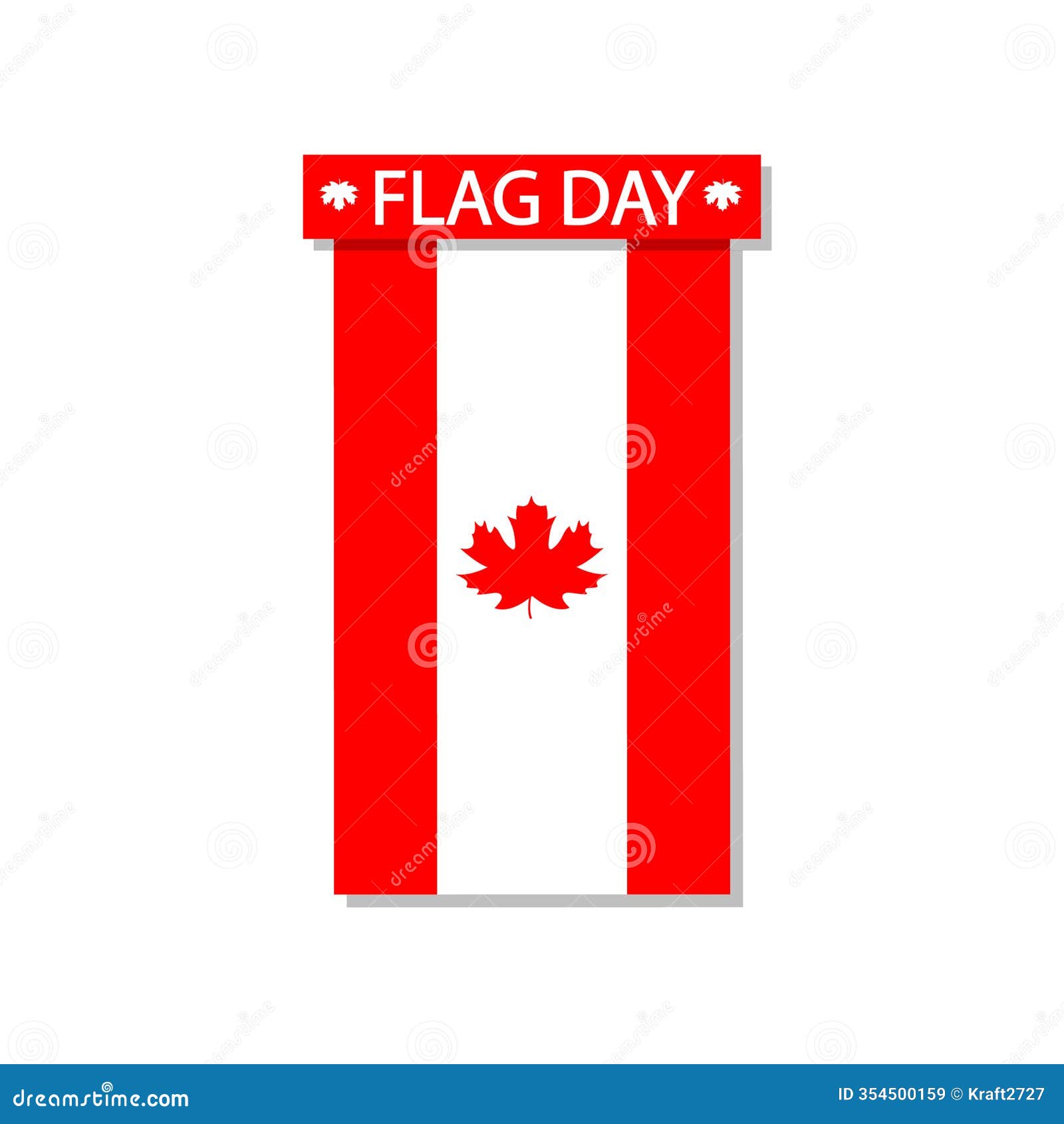 Canada Flag National Day Vertical Stock Illustration - Illustration of ...