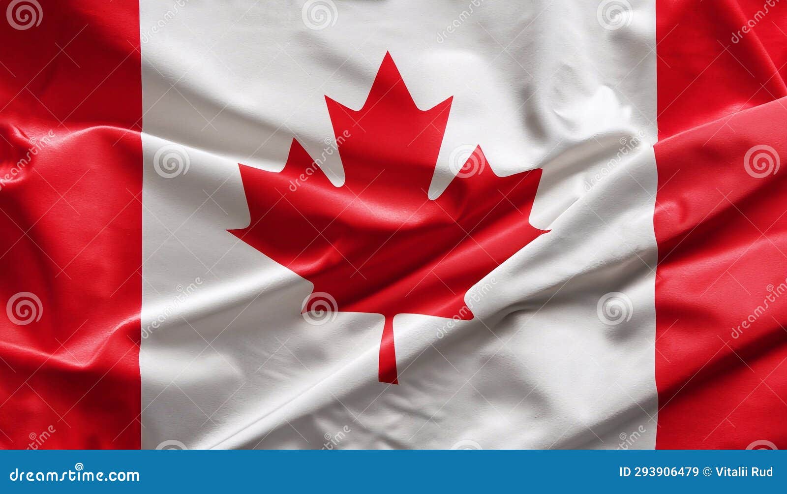 Canada Flag with Pleats with Visible Satin Texture Stock Illustration ...