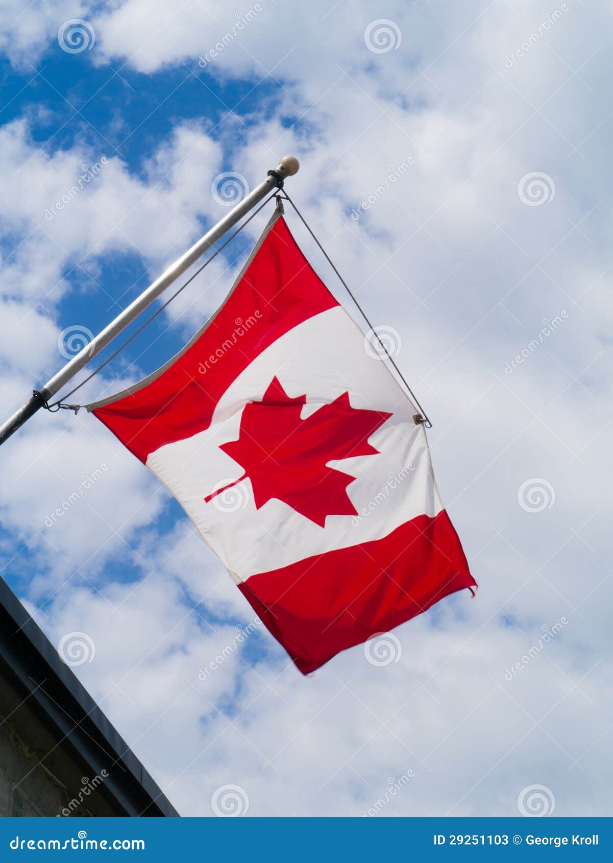 Canada Flag on Pole stock image. Image of national, maple - 29251103