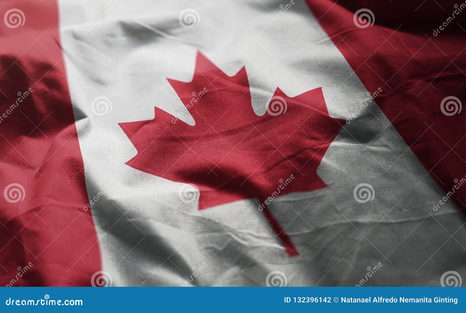 Canada Flag Rumpled Close Up Stock Photo - Image of texture, grunge ...