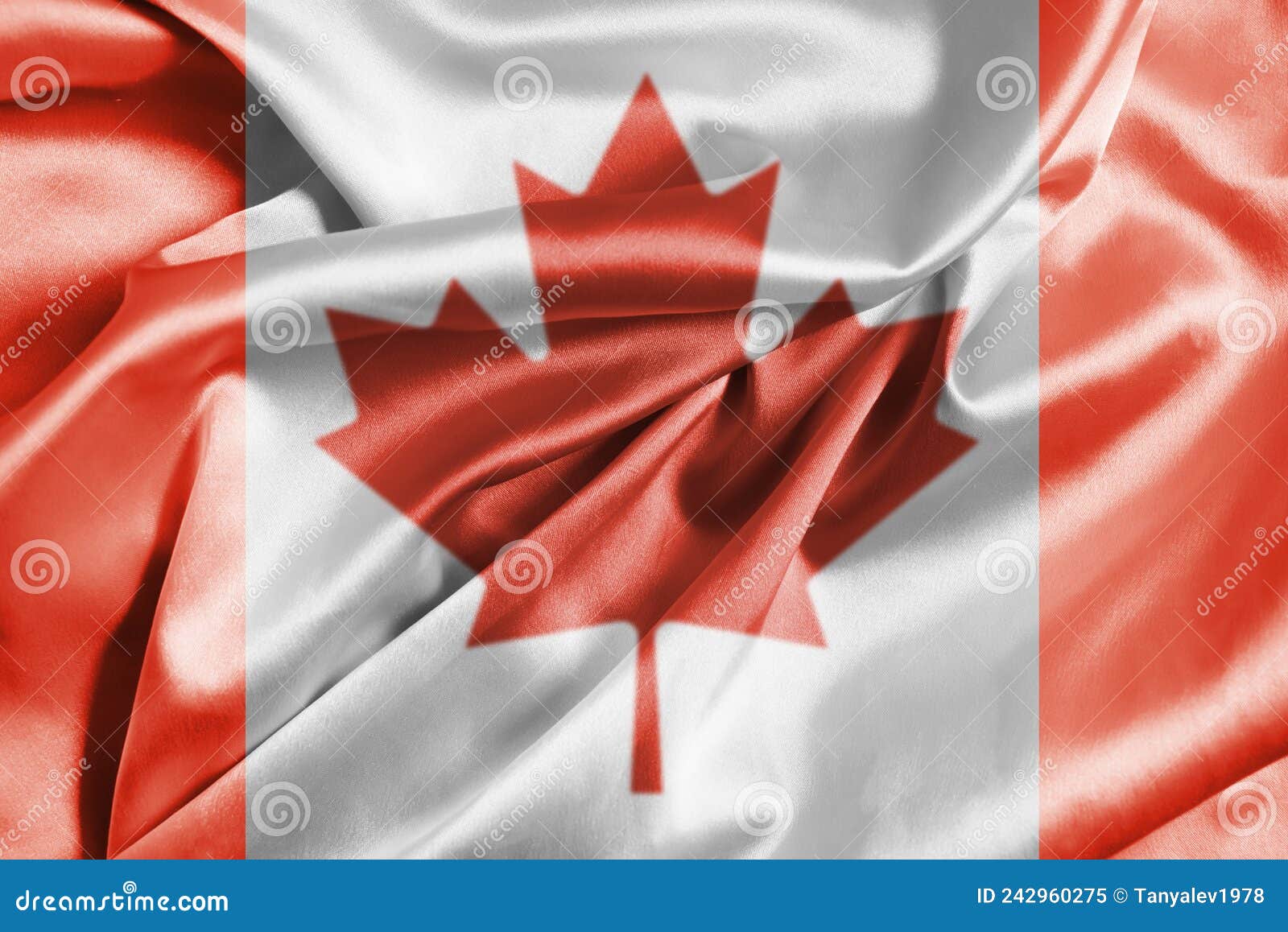 Canada Flag Silk Background Texture Stock Image - Image of patriotic ...